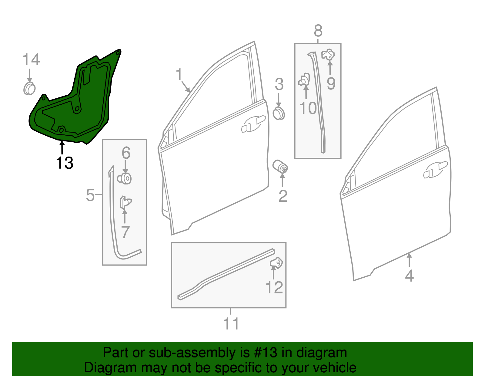 2016-2022 Honda HR-V Water Shield 72321-T7W-A02 | OEM Parts Online