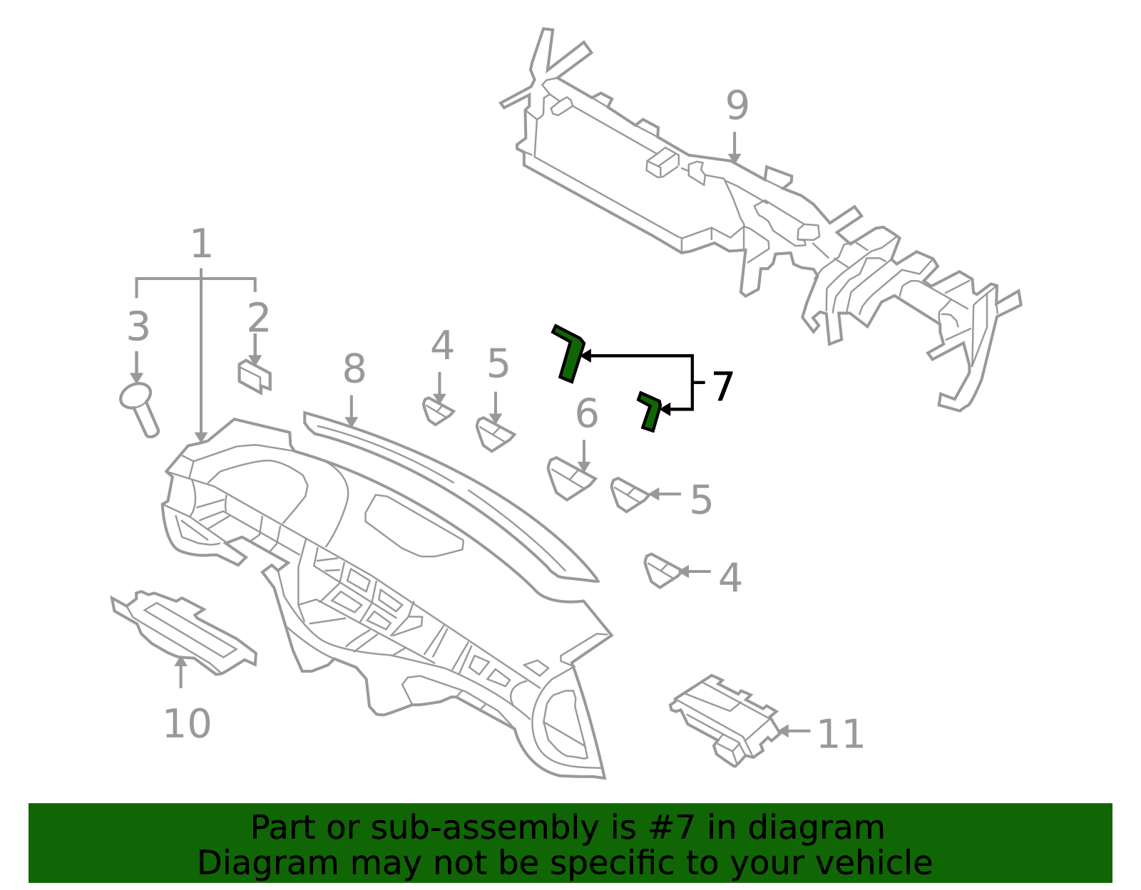 84724-3M000 - High-Quality Instrument Panel Mounting Bracket for 2009 ...