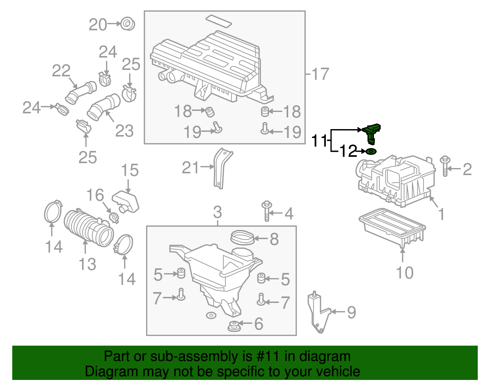 37980-5BA-A01 - Mass Air Flow Sensor 2016-2025 Honda | Honda Parts Online