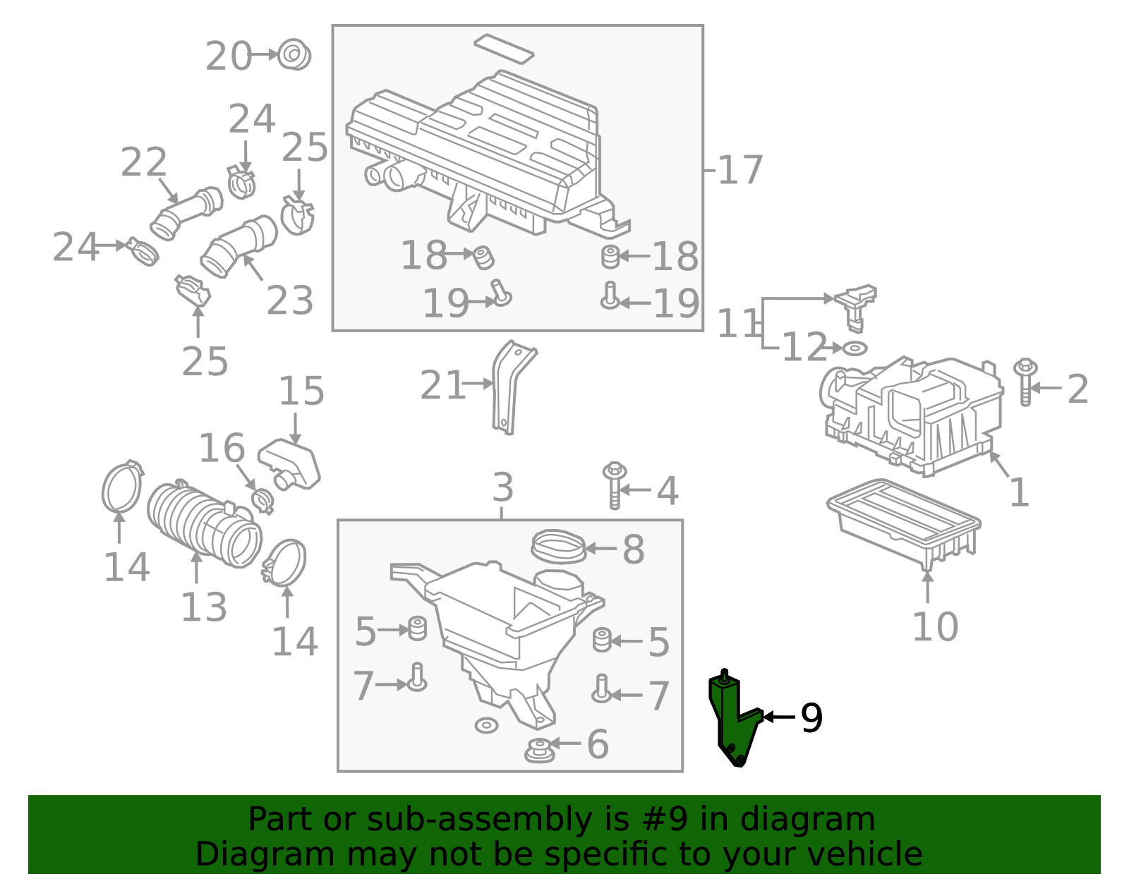 17261-5PA-A00 - Air Cleaner Body Bracket 2017-2022 Honda CR-V | Honda ...