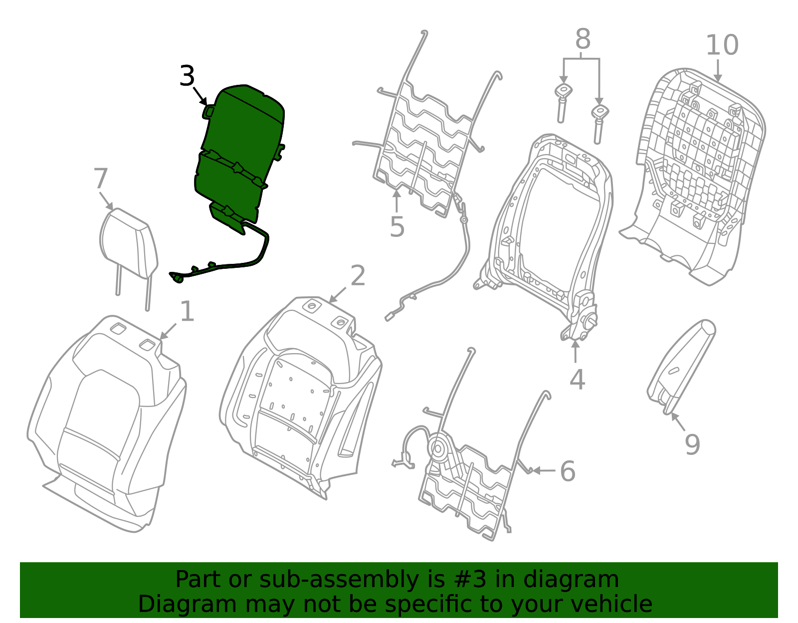2021-2025 Ford Bronco Seat Cushion Heater M2DZ-14D696-A | Miracle Ford ...
