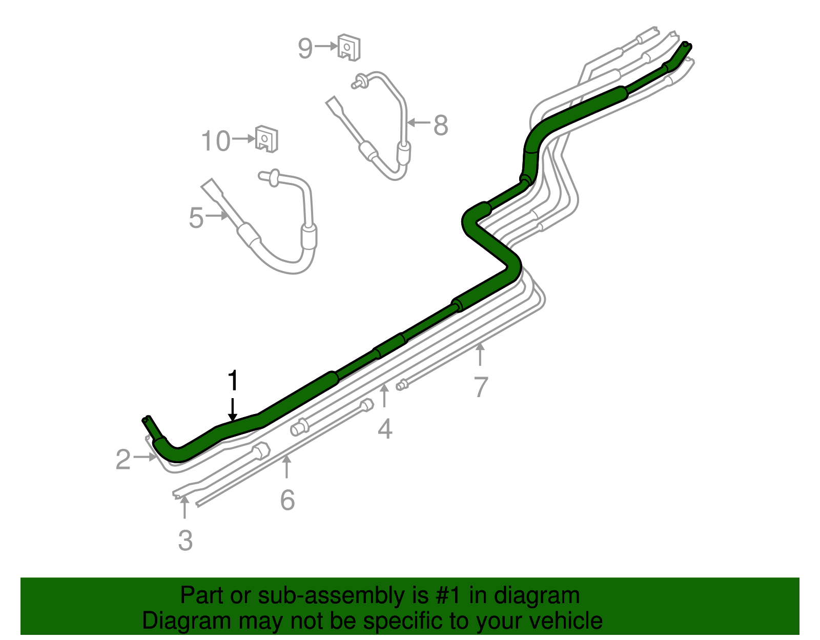 2004-2010 Ford E-350 Super Duty HVAC Heater Hose 9C2Z-18472-M | OEM ...