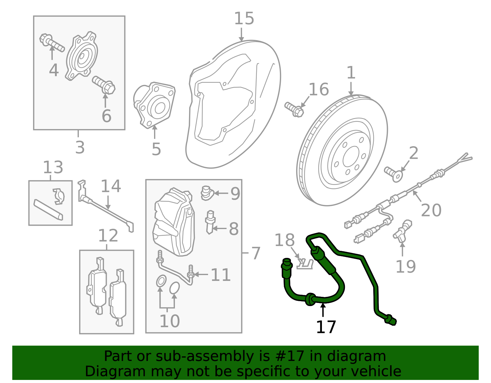 2017-2025 Audi Brake Hose 8W0-611-708-B | OEM Parts Online