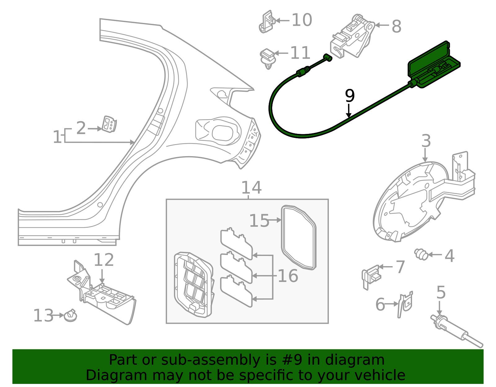2020 Toyota Yaris Release Cable 77035-WB004 | MotorMotor