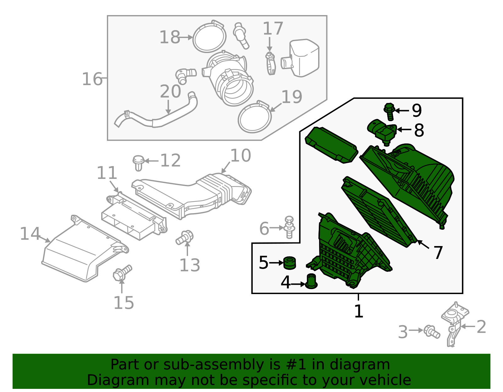 2015-2018 Kia Sedona Air Cleaner Assembly 28110-A9100 | QuirkParts