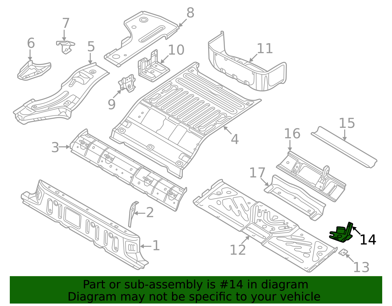 1EA-803-250 - Front Floor Pan Side Support 2021-2024 Volkswagen ID.4 ...