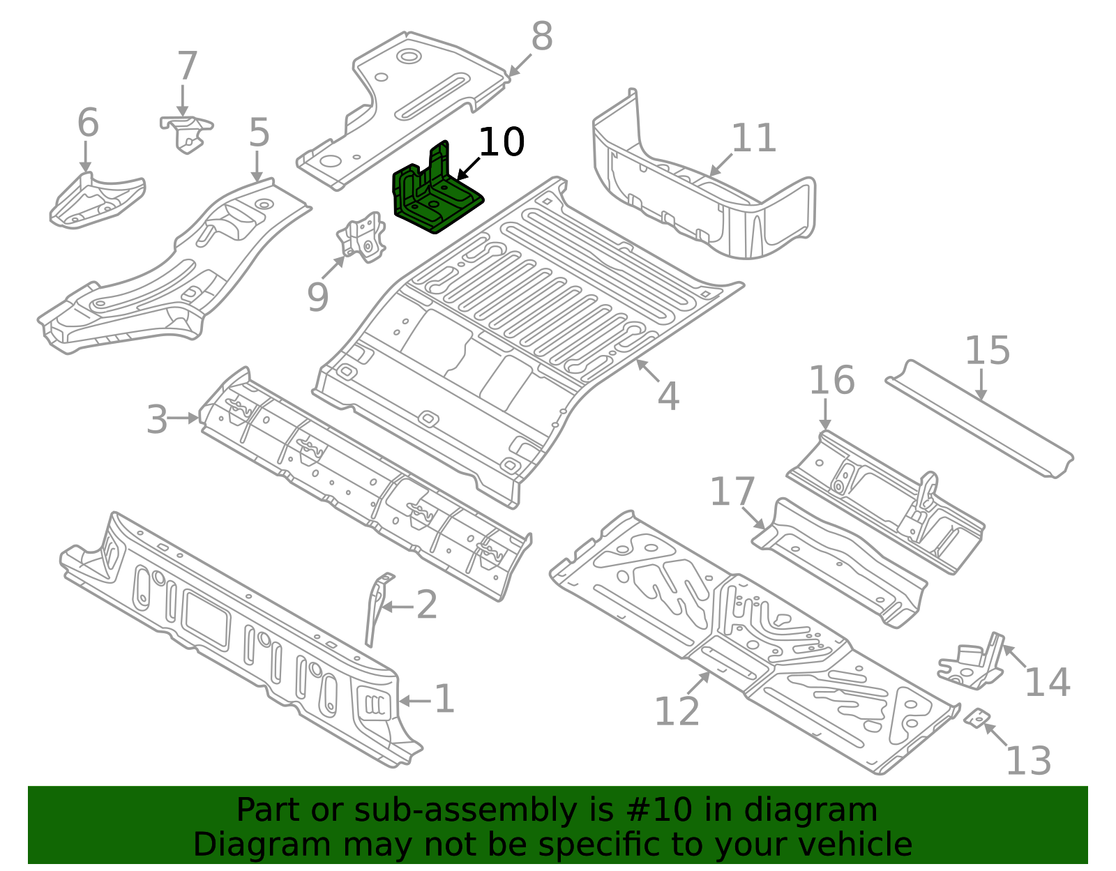 1EA-802-297 - 2021-2024 Volkswagen ID.4 - Rear Extension Rear Support ...