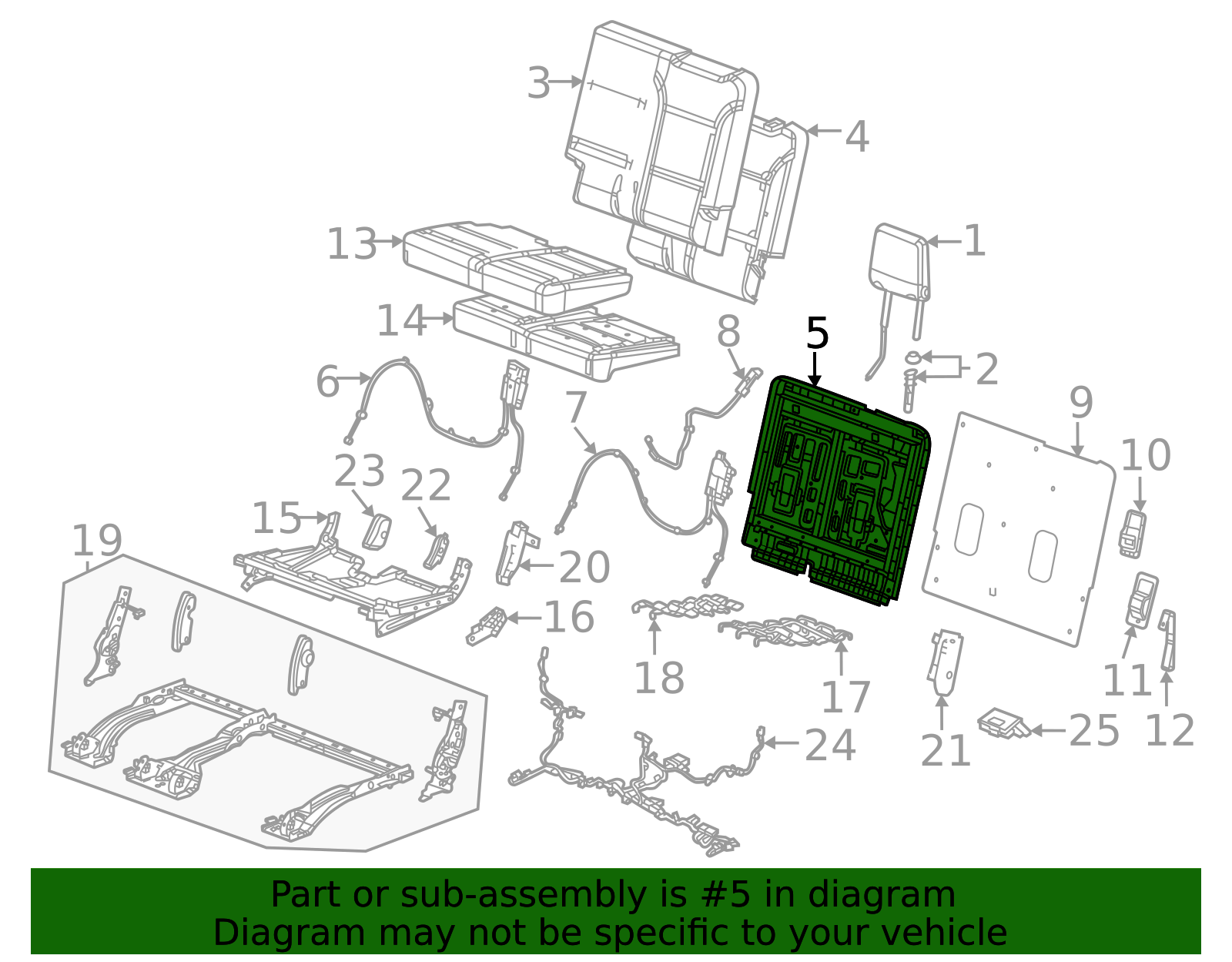 2022-2025 GM Seat Back Frame 86778415 | Capital Chevy Parts