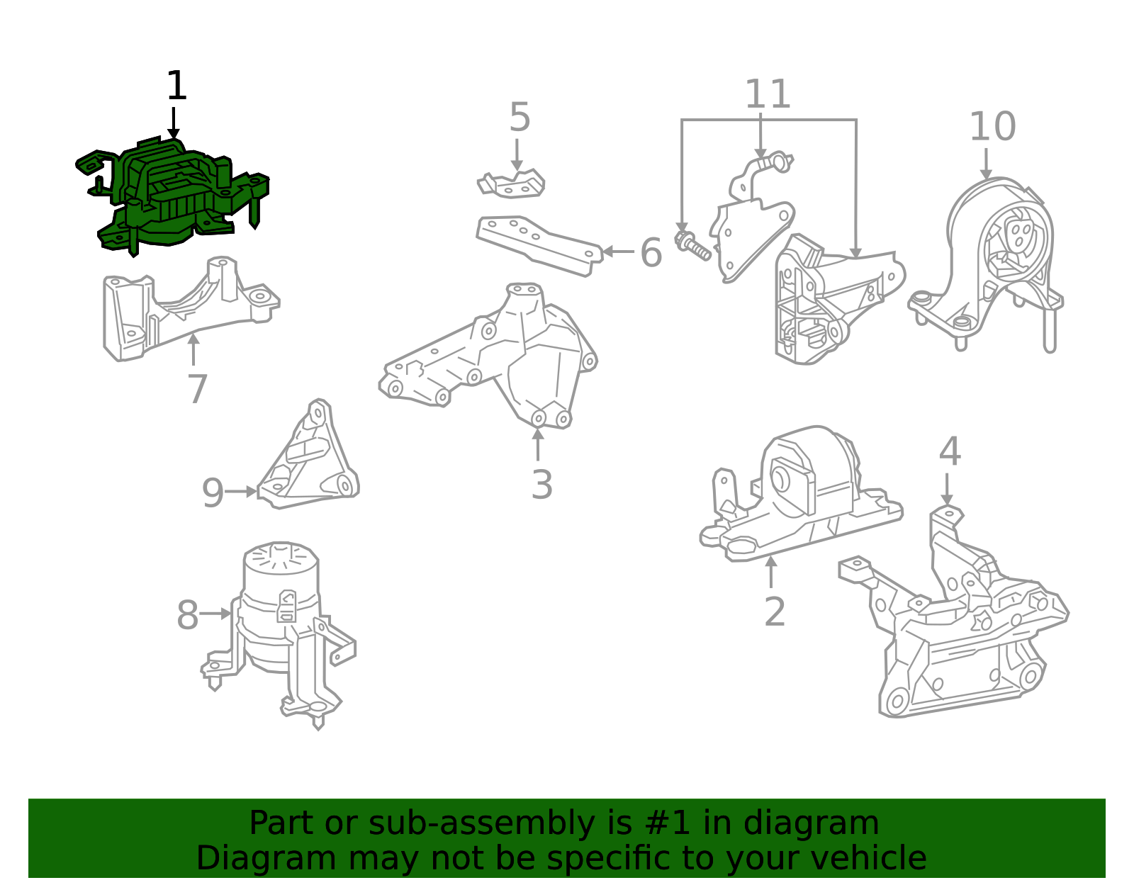 2020-2022 Toyota Highlander Side Mount 12305-0P040 | MotorMotor