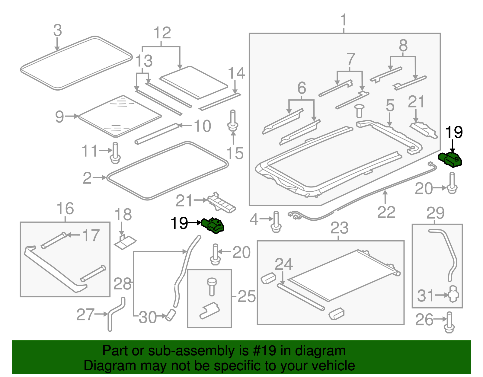 7N0-959-591-B - Sunroof Motor 2009-2017 Audi | Audi OEM Parts Guy