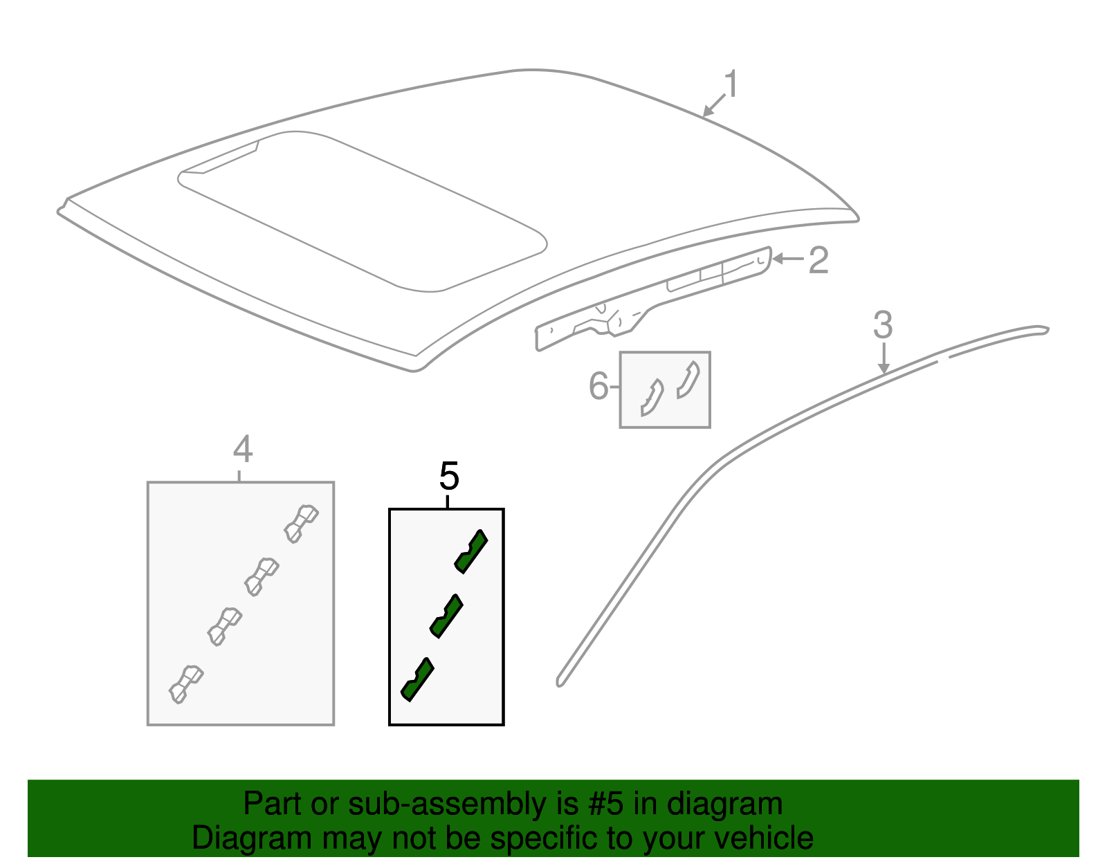 Genuine OEM Acura - Drip Molding Front Clip Part# 91570-TA5-A01 | Acura ...