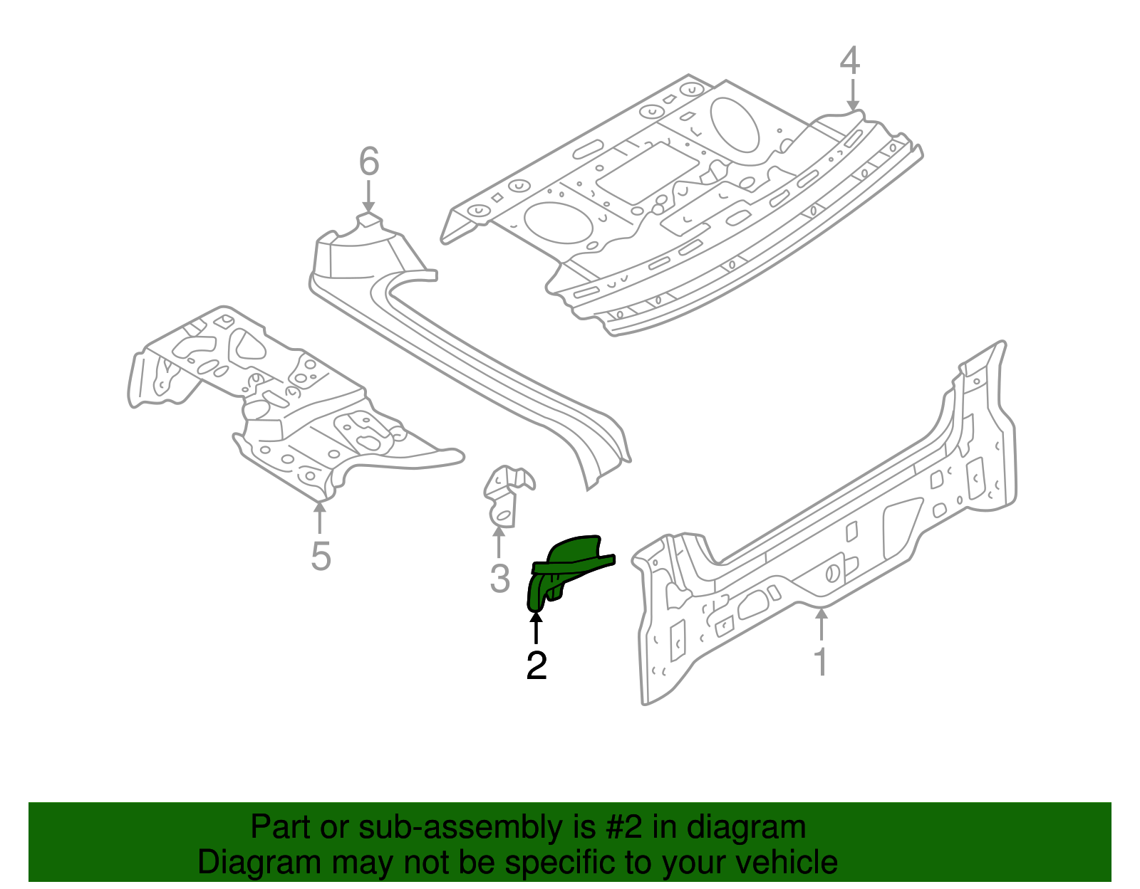 T001-70-481 - 1995-2002 Mazda Millenia - Corner Panel | Mazda Part Direct