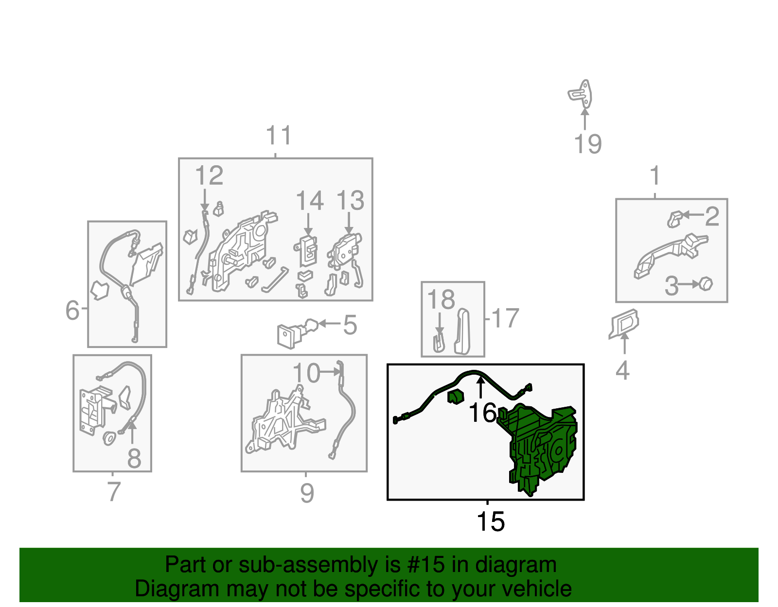 72610-SHJ-A01 - Lock Assembly 2005-2010 Honda Odyssey | Honda Parts Online