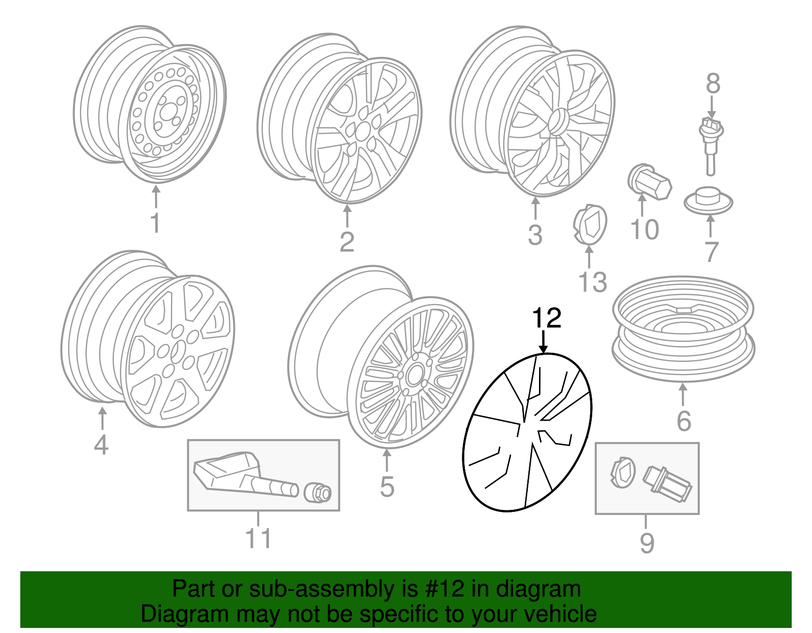 2008-2012 Honda Accord Wheel Cover 44733-TA5-A00 | Honda Factory Parts