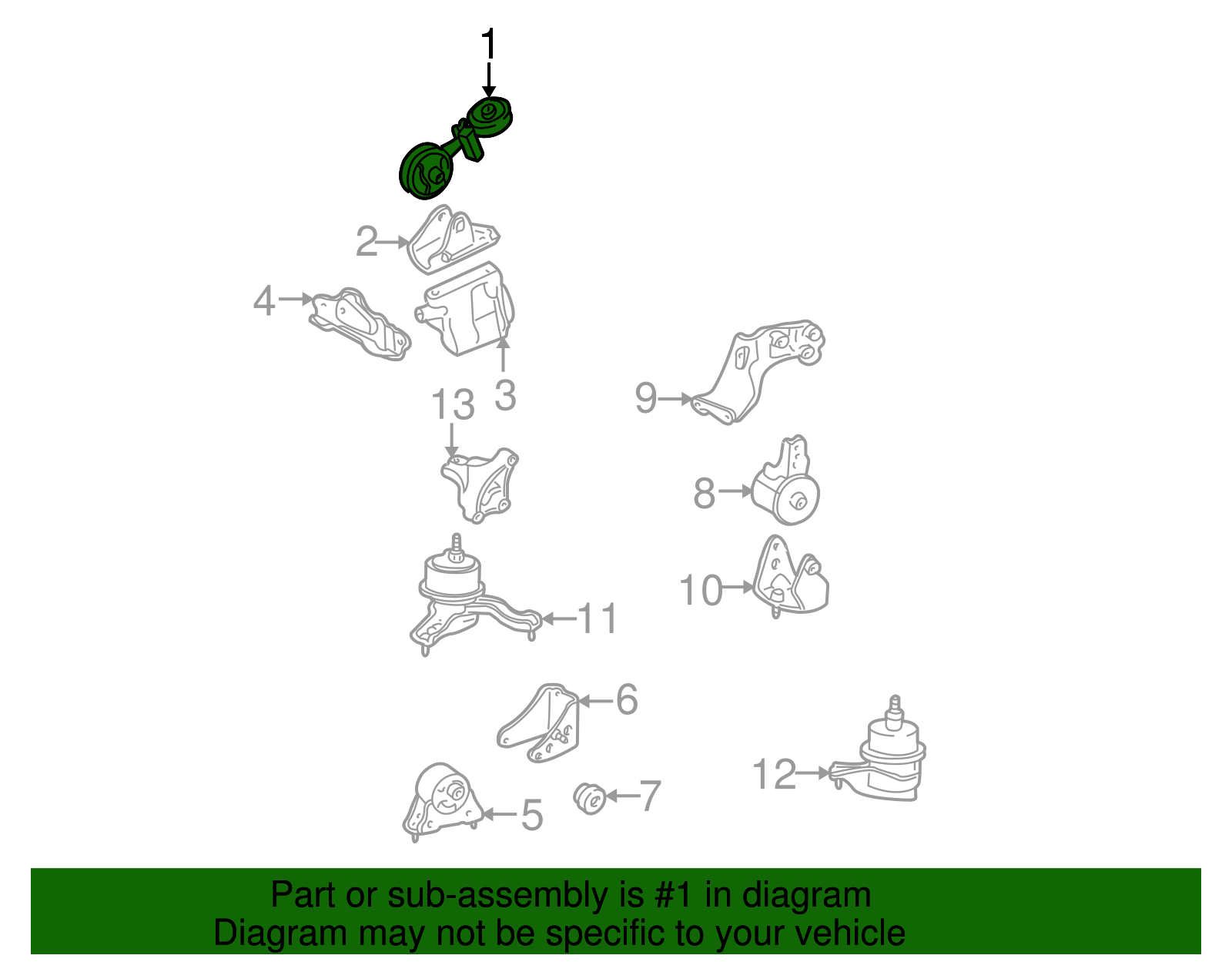Genuine Toyota Strut Rod part# 12363-28050 for 2001-2003 Toyota ...