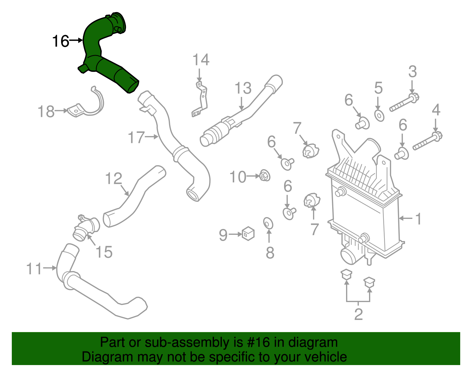 2016-2021 Land Rover Inter-Cooler Hose LR117083 | Land Rover Parts Direct