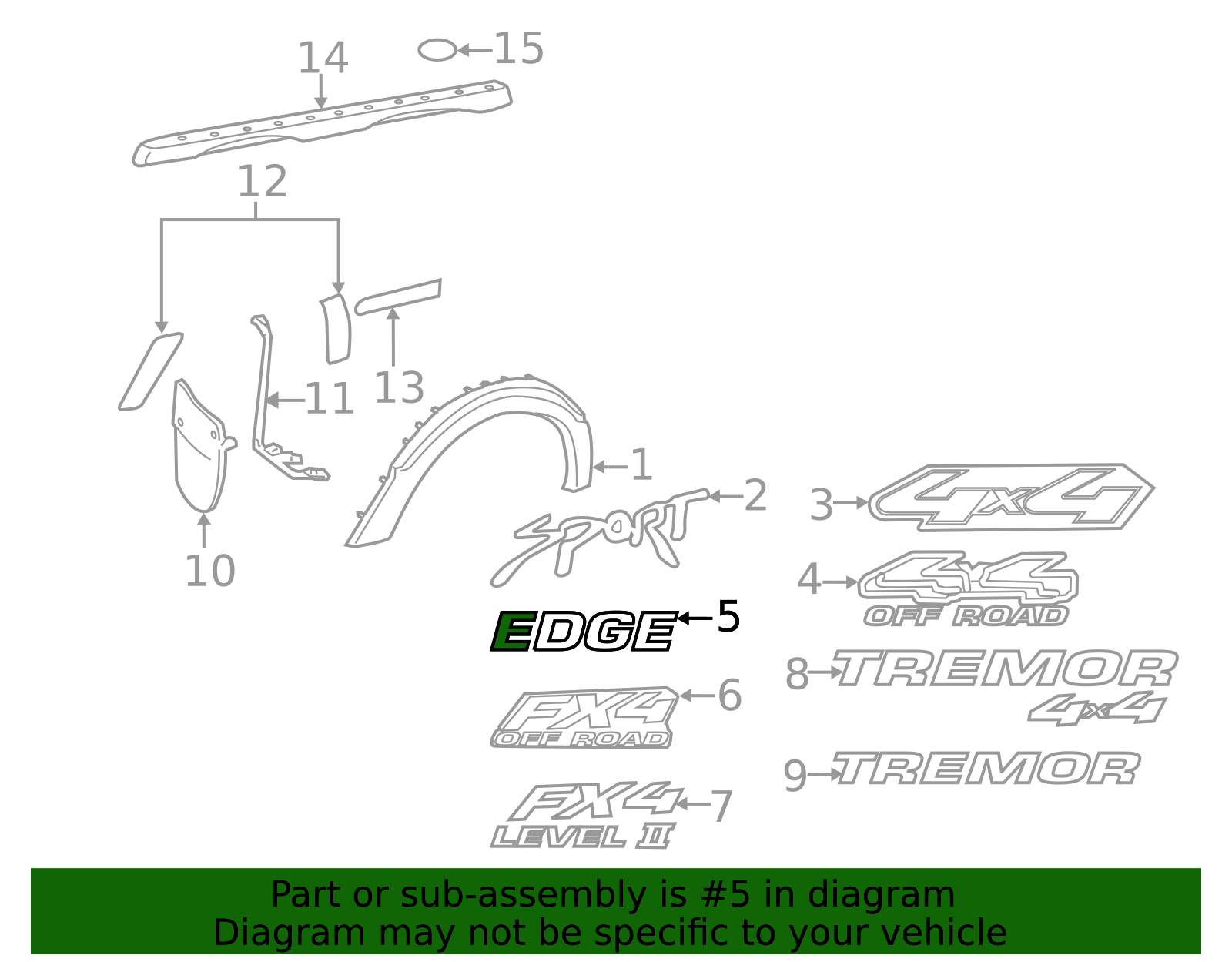 1L5Z-16720-KAB - High-Quality Decal for 2001-2003 Ford Ranger ...
