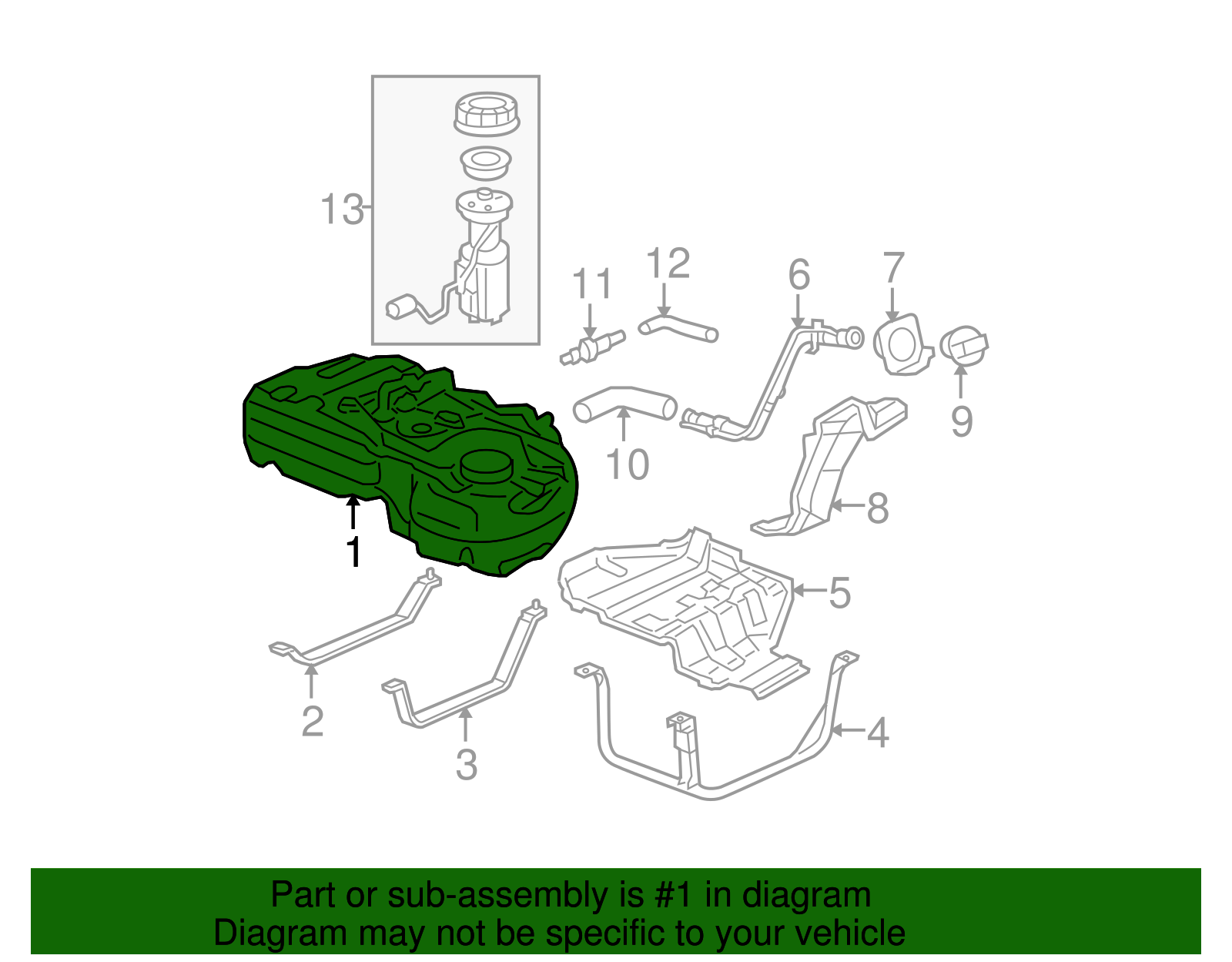 17500-SCA-A31 - Fuel Tank 2005-2006 Honda CR-V | Honda Parts Online