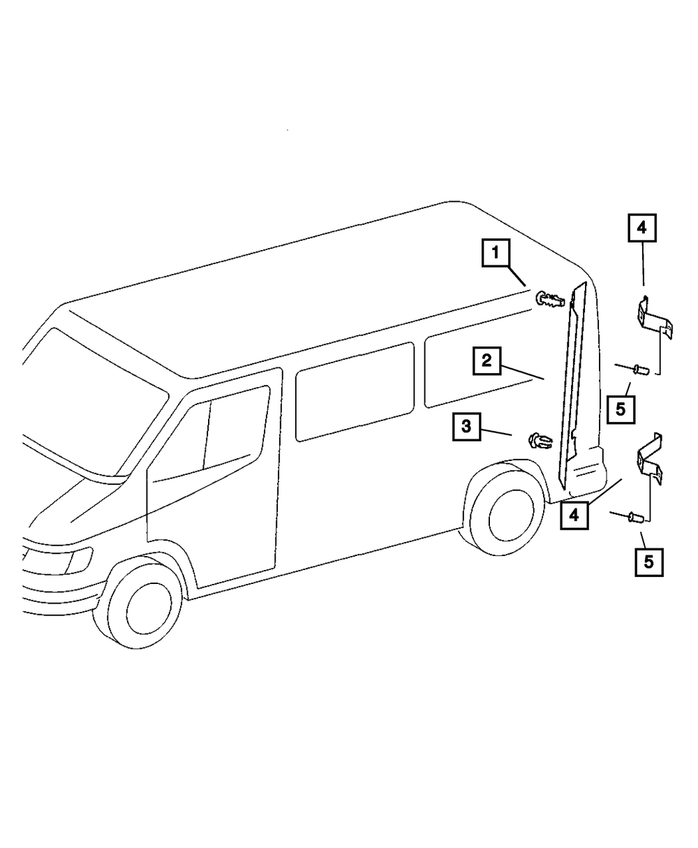 2003-2006 Dodge Trim Panel Bracket, Right, D Pillar 5104281AA | Hodge ...