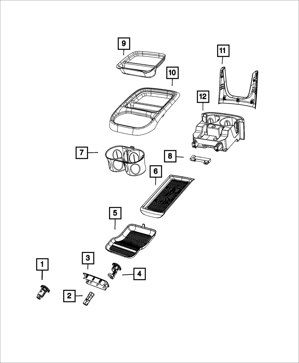 2017-2024 Chrysler Floor Console Bezel 6ek10dx9ac | TascaParts.com