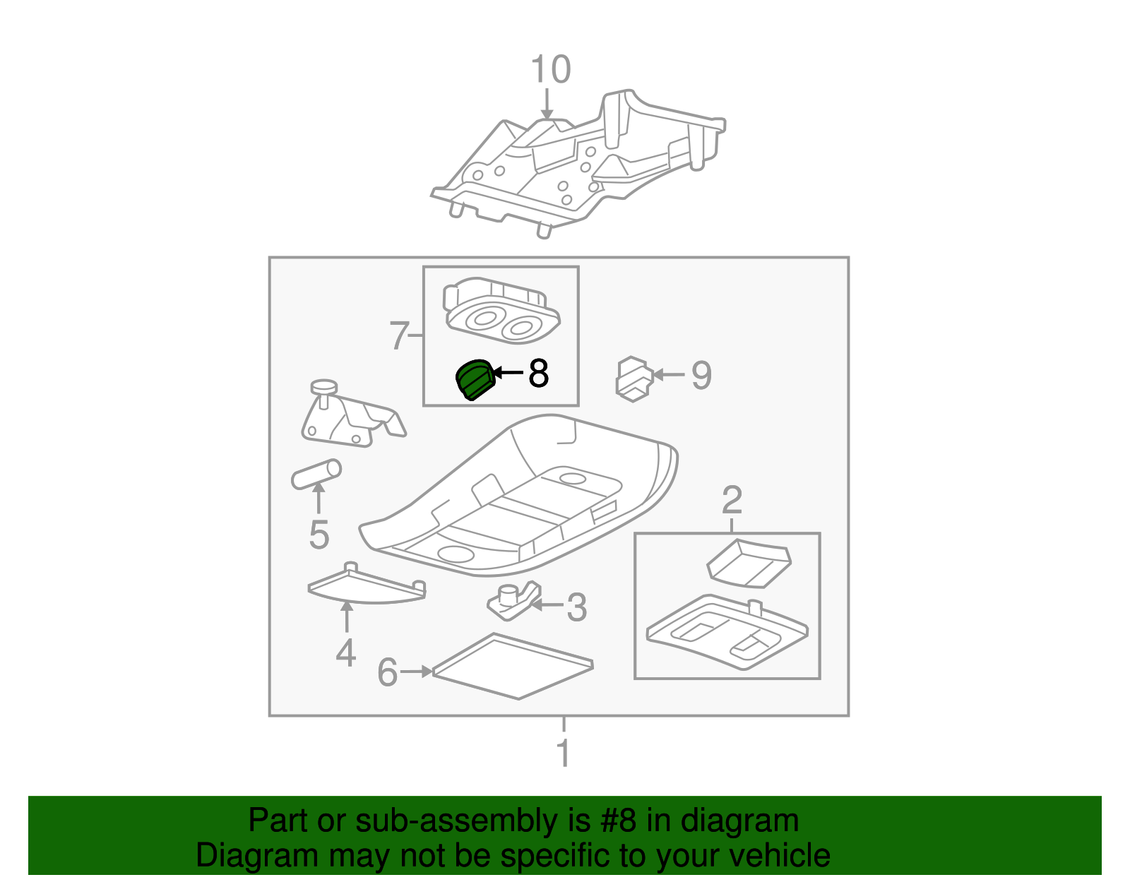 2002-2010 Ford | Knob | 1L2Z-18519-BA | Walls' Ford Parts