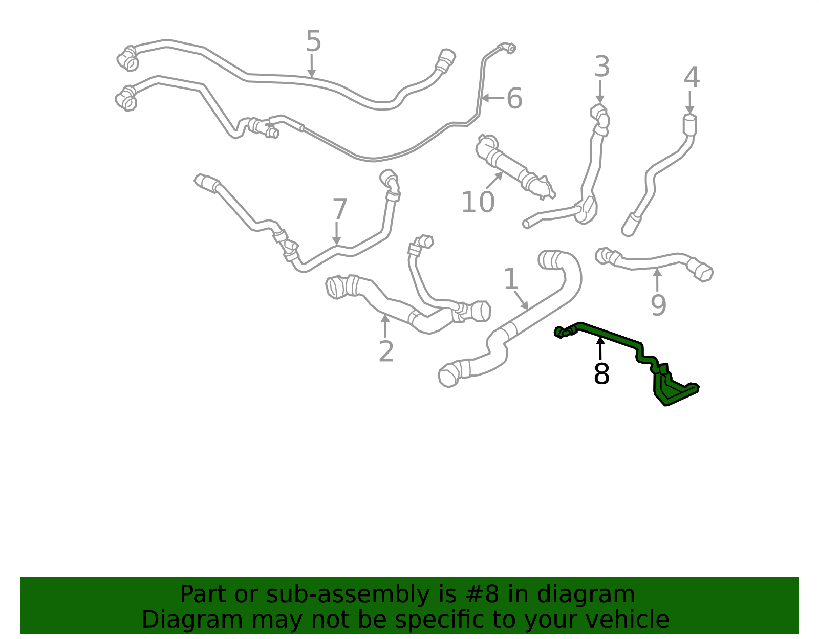 17125a4e424 - 2019-2023 BMW Coolant Hose (17-12-5-A4E-424) | BMW of ...