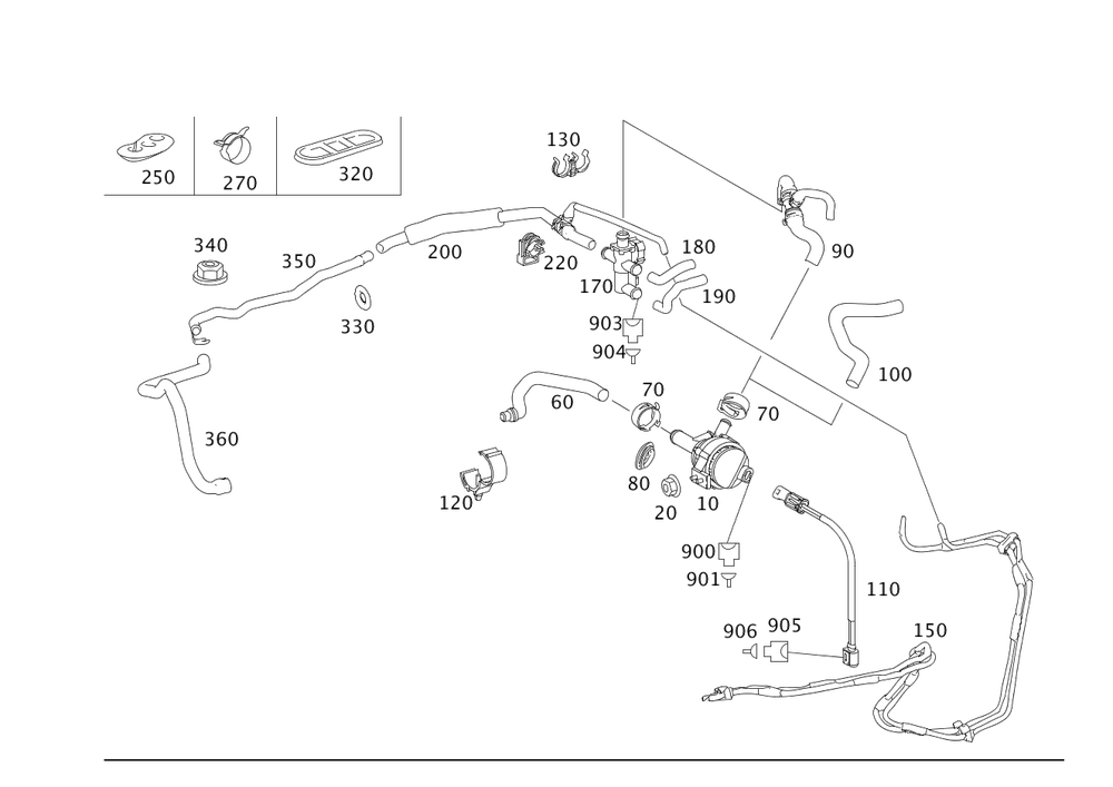 221-830-49-96 - Hose Line 1994-2014 Mercedes-Benz | Mercedes-Benz USA Parts