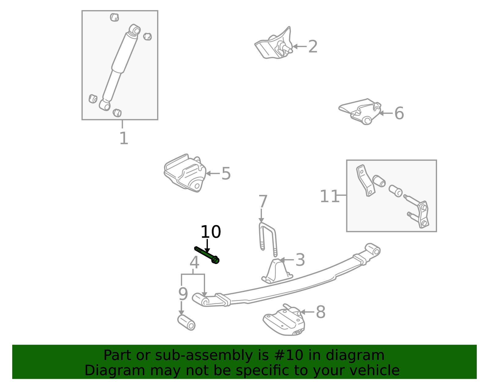 1998-2004 Toyota Tacoma Spring Assembly Bolt 90105-14025 | MotorMotor