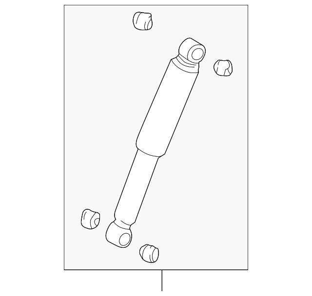 48541-A9010 - Shock Absorber (Left, Rear) 1998-2004 Toyota Tacoma ...