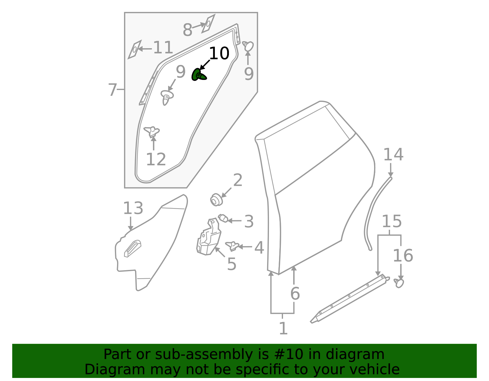 80850-JM00E - Surround Weather-Strip Clip 2008-2015 Nissan | Official ...