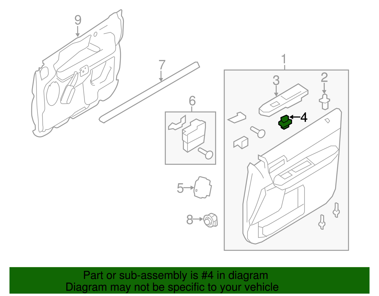 Genuine OEM Ford Part - Window Switch 8L8Z-14529-AC | Genuine OEM Ford Parts & Accessories