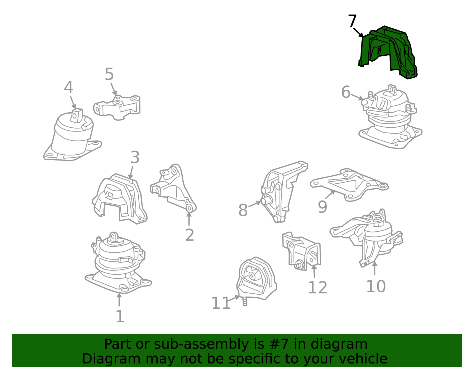 Honda Engine Mount Bracket - Secure Powertrain Support - Part #50815 ...