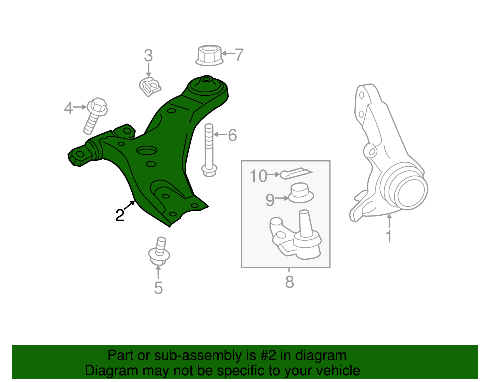 48068-33080 - Lower Control Arm - 2013-2018 Lexus | My L Parts