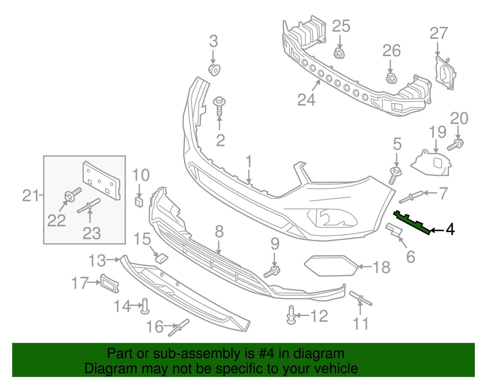 2017-2019 Ford Escape | Side Bracket | GJ5Z-17C947-AA | Walls' Ford Parts
