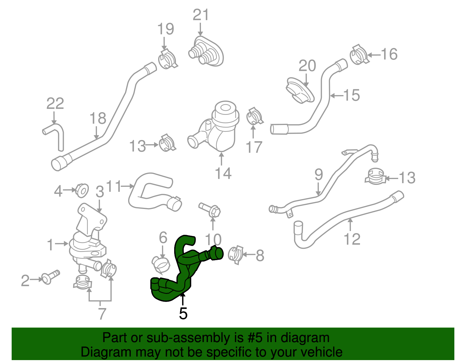 2008-2010 Audi A5 Quattro Hose Assembly 8K0-819-334 | Audi USA Parts