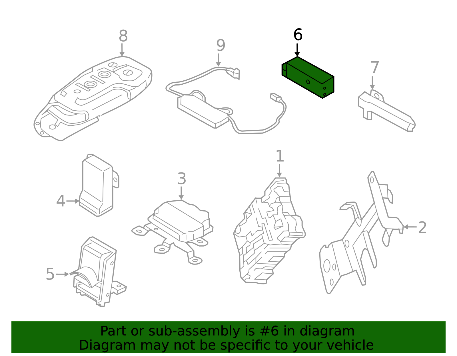F2GZ-15607-D - Tire Pressure Monitoring System (TPMS) Receiver 2015 ...