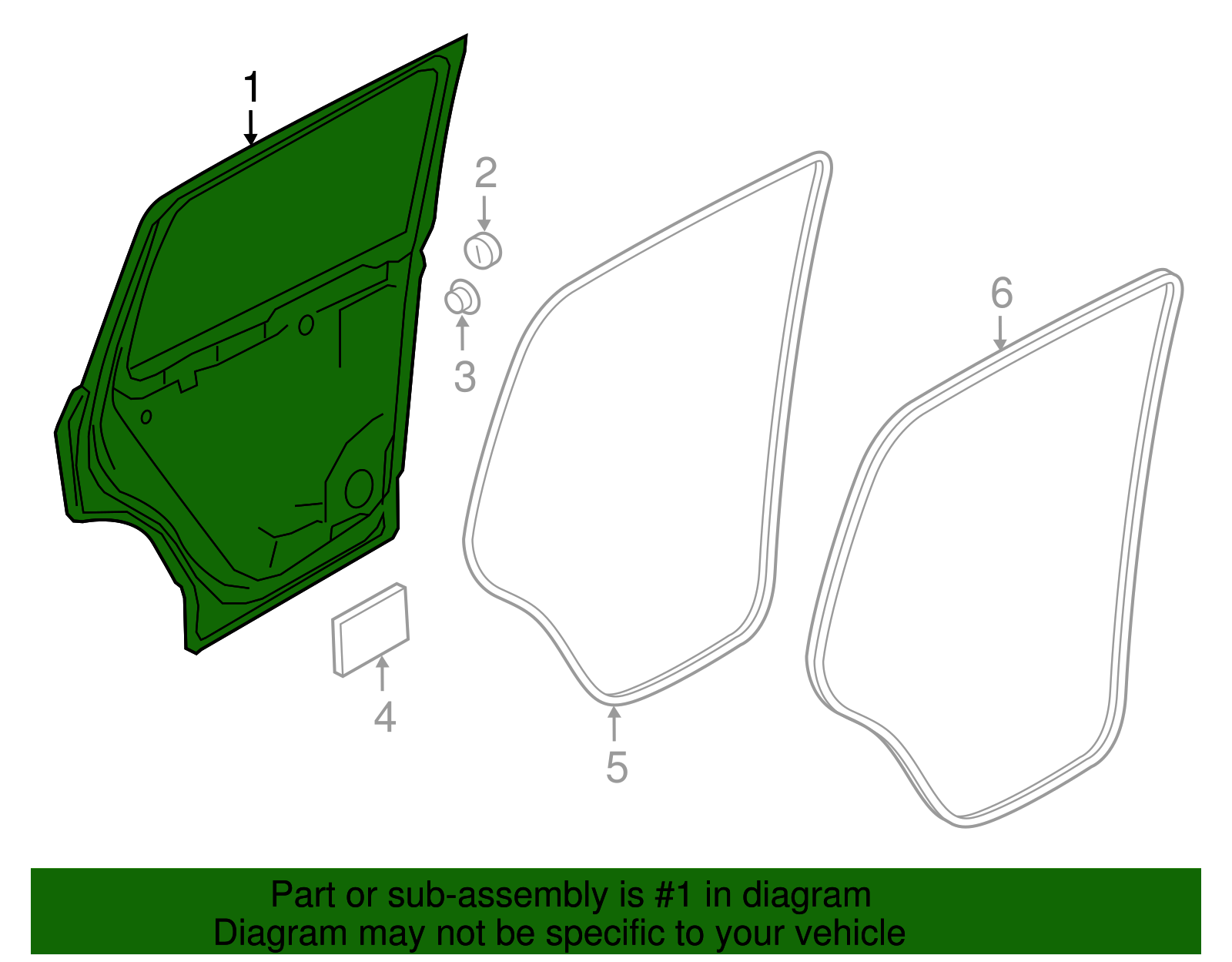 2018-2024 Volkswagen Tiguan Door Shell 5NN-833-056-F | OEM Parts Online