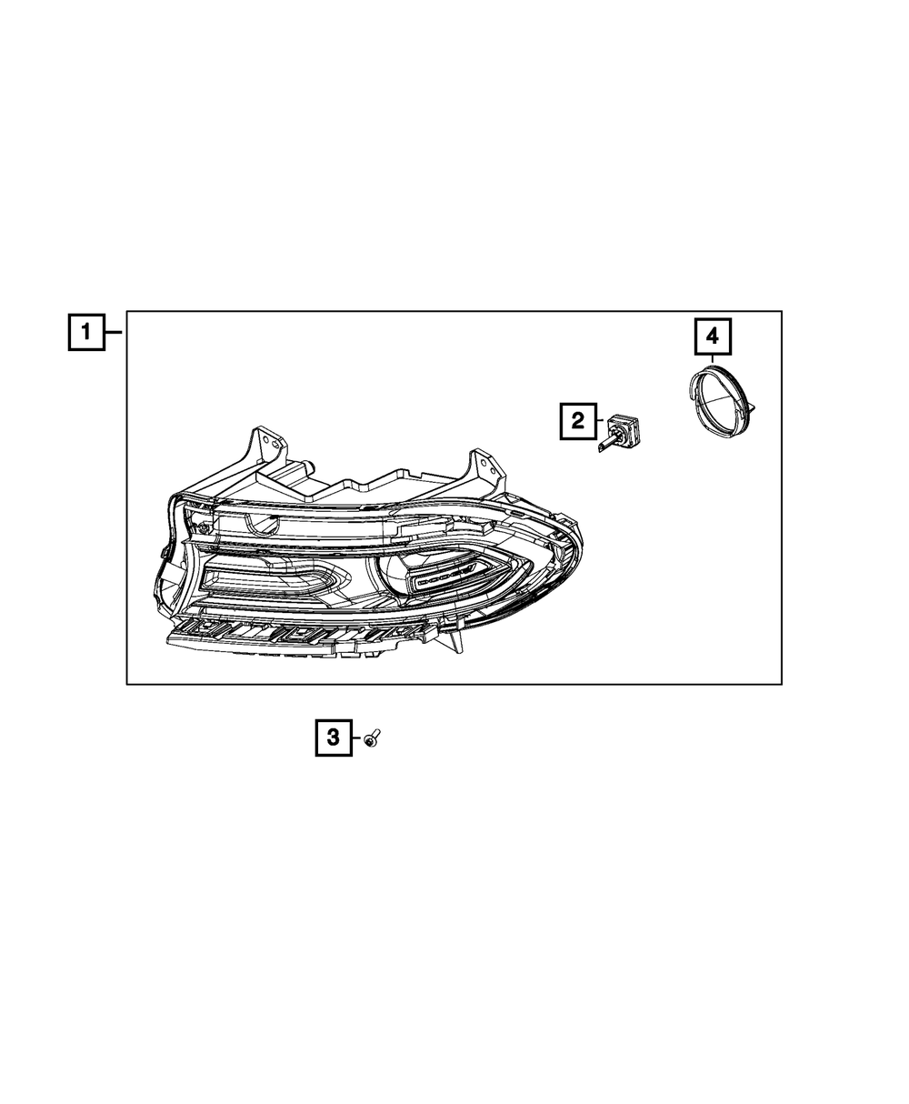 2015-2018 Dodge Charger Headlamp, Left 68214399AI | My Mopar Parts