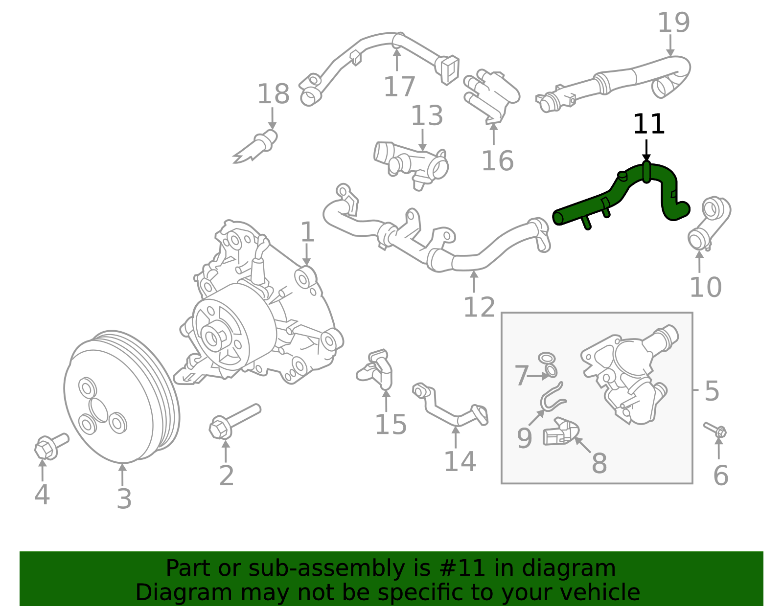 2018-2021 Jaguar Engine Coolant Bypass Pipe JDE40082 | OEM Parts Online