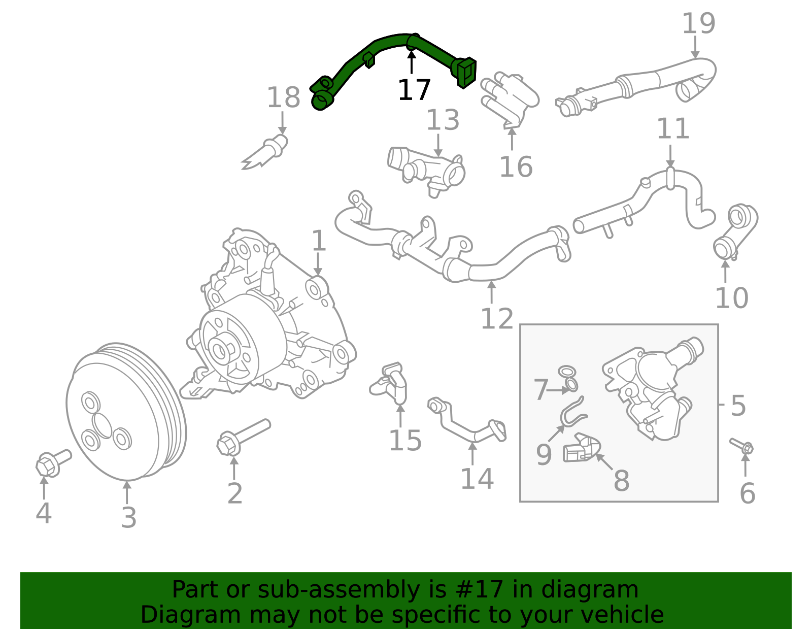 2018-2023 Jaguar Engine Coolant Hose JDE39978 | OEM Parts Online