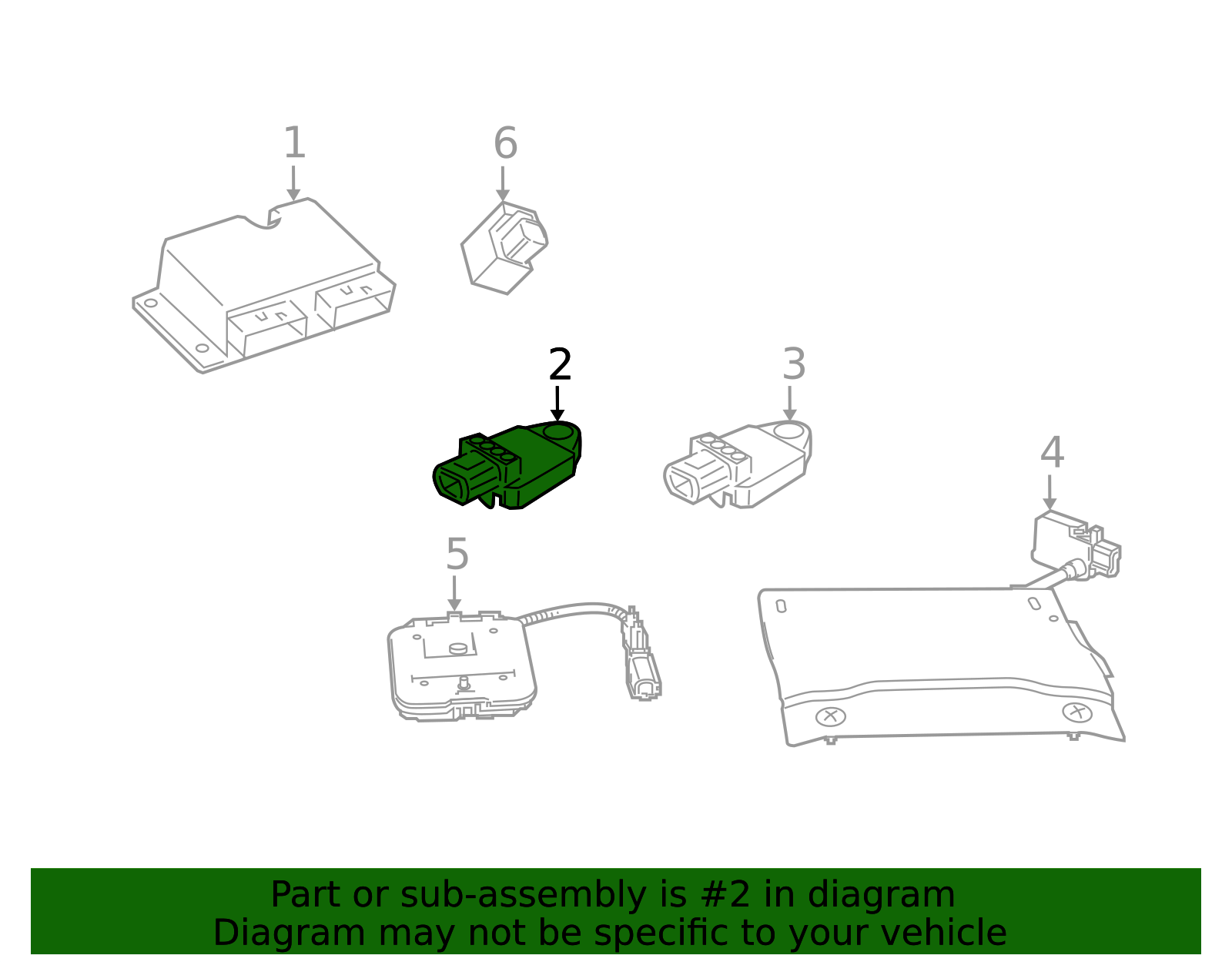 68400776AA - Acceleration Sensor - 2018-2020 Jeep Wrangler | Mopar ...