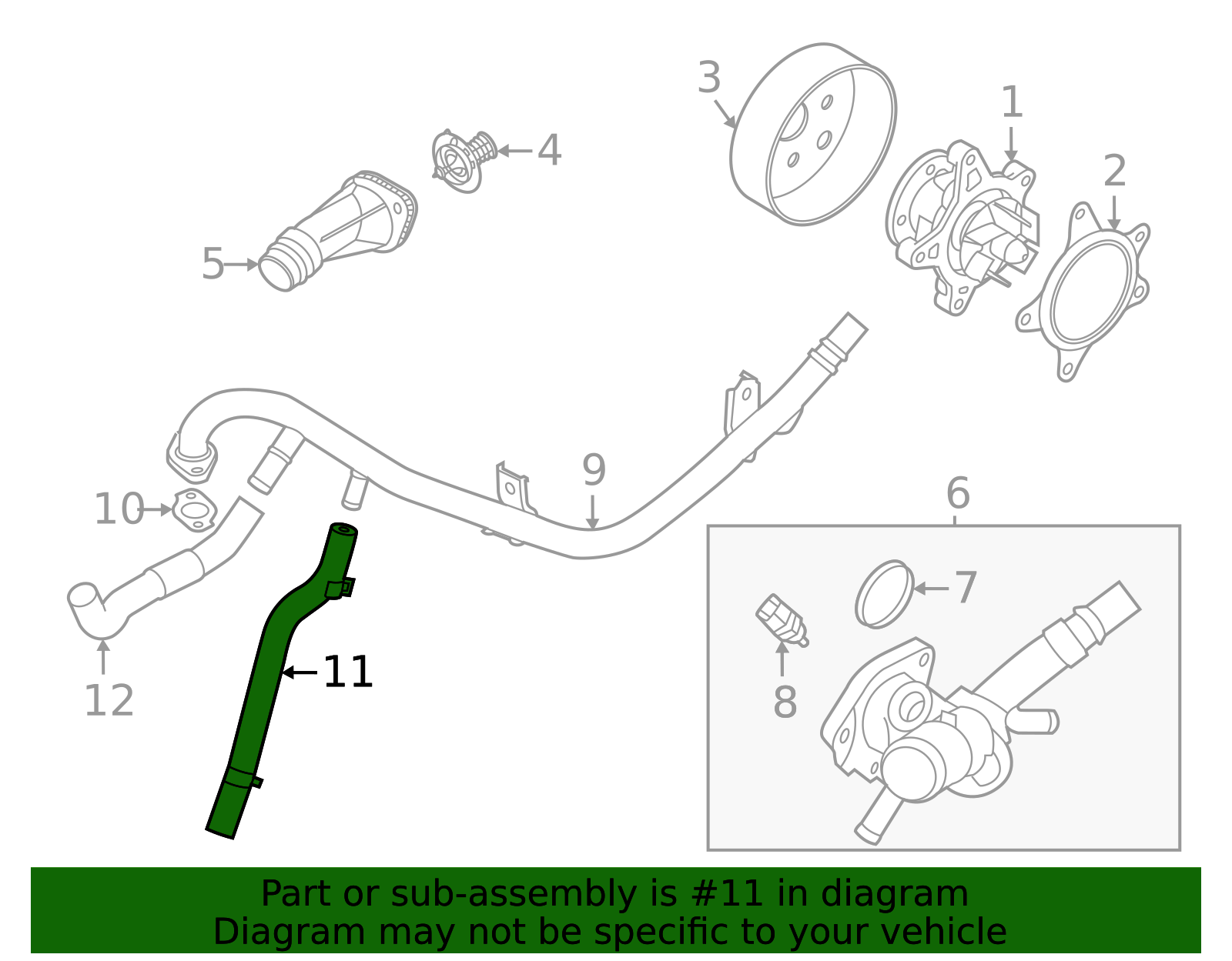 25414-K0001 - Radiator Coolant Hose 2021-2022 Kia Soul | Kia.Parts Store