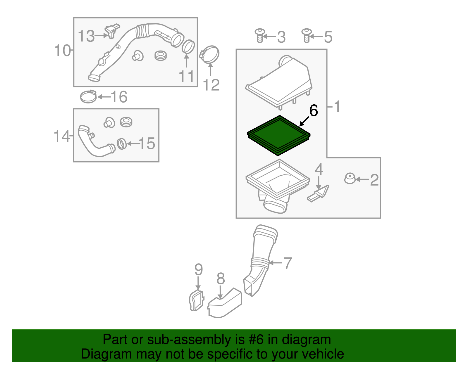 13717605913 - 2011-2019 BMW Air Filter (13-71-7-605-913) | BMW of South ...