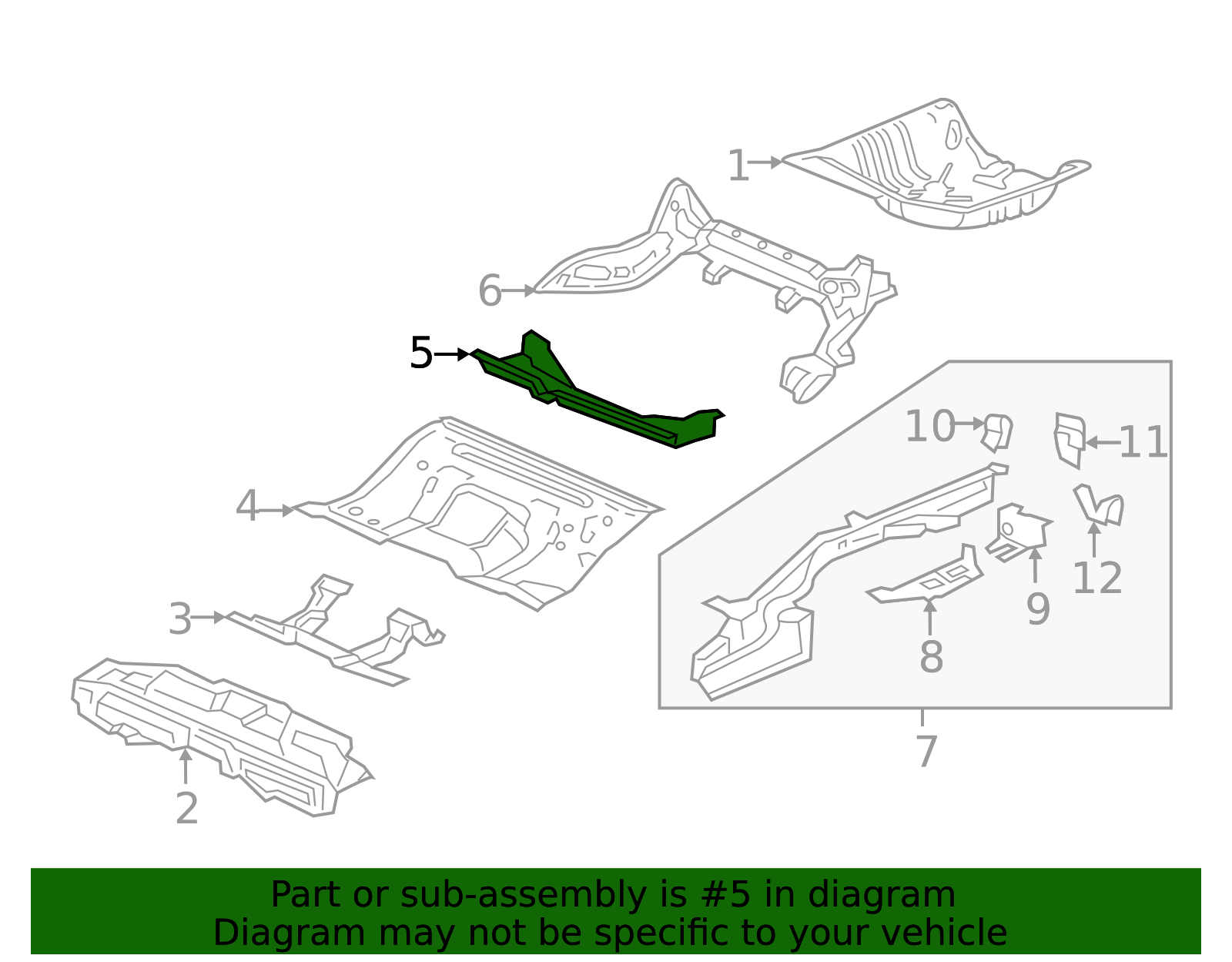 65750-TBA-A00ZZ - 2016-2021 Honda Civic - Cross-Member Rear Floor ...