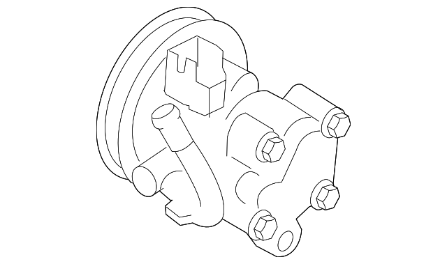 Hyundai - 57100-1E000 - Power Steering Pump - 2006-2010 Hyundai Accent ...