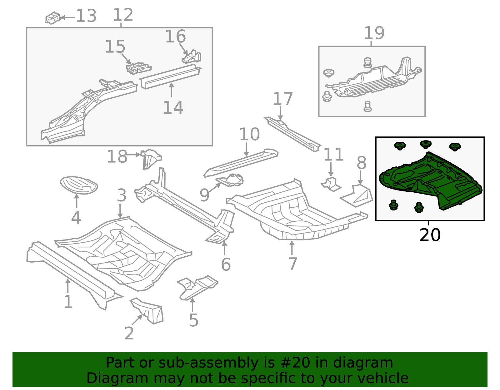 57628-33090 - High-Quality Floor Pan Heat Shield for 2013-2018 Lexus ...