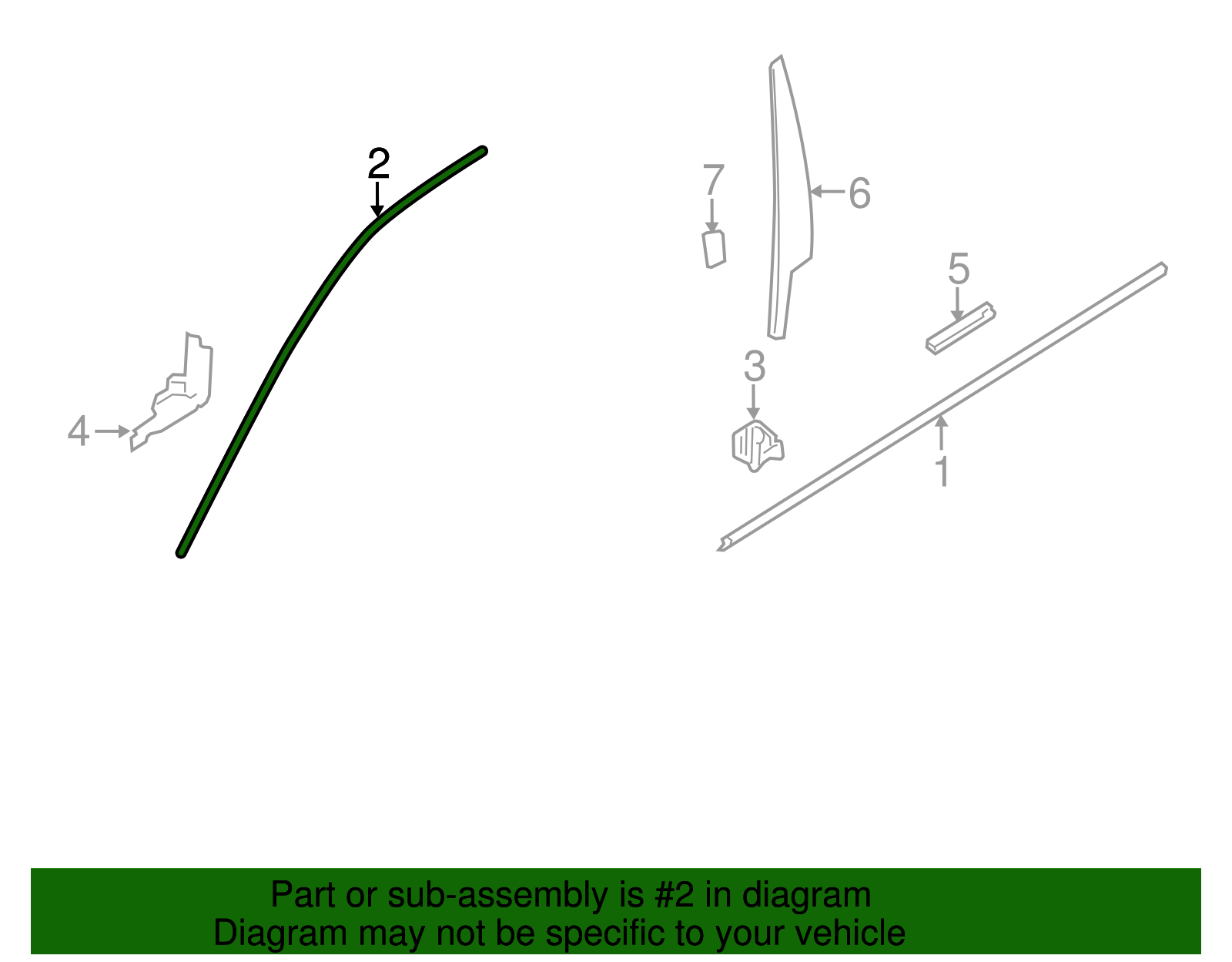 51337182281 - 2011-2016 BMW Window Molding (51-33-7-182-281) | BMW of ...
