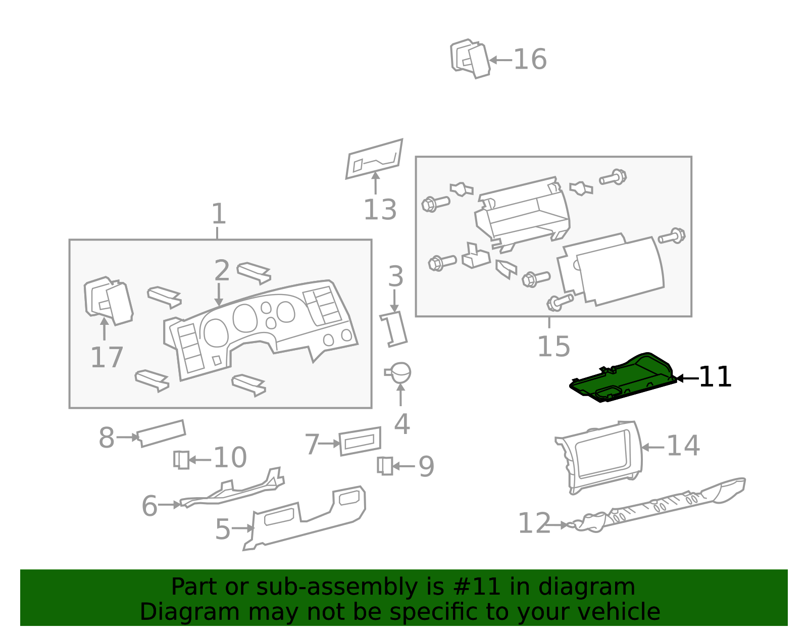Genuine Official Toyota Instrument Panel Cover part# 55607-0C011-E0 for ...