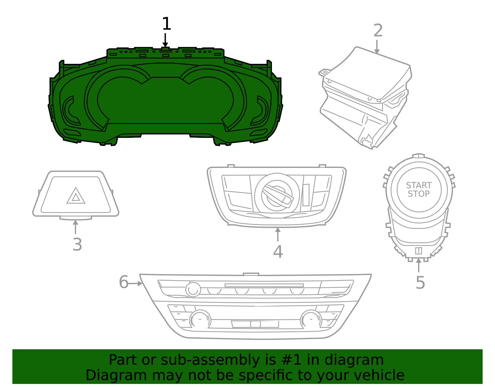 2019-2023 BMW Cluster Assembly 62-10-5-A4F-D73 | BMW Parts Online Hub