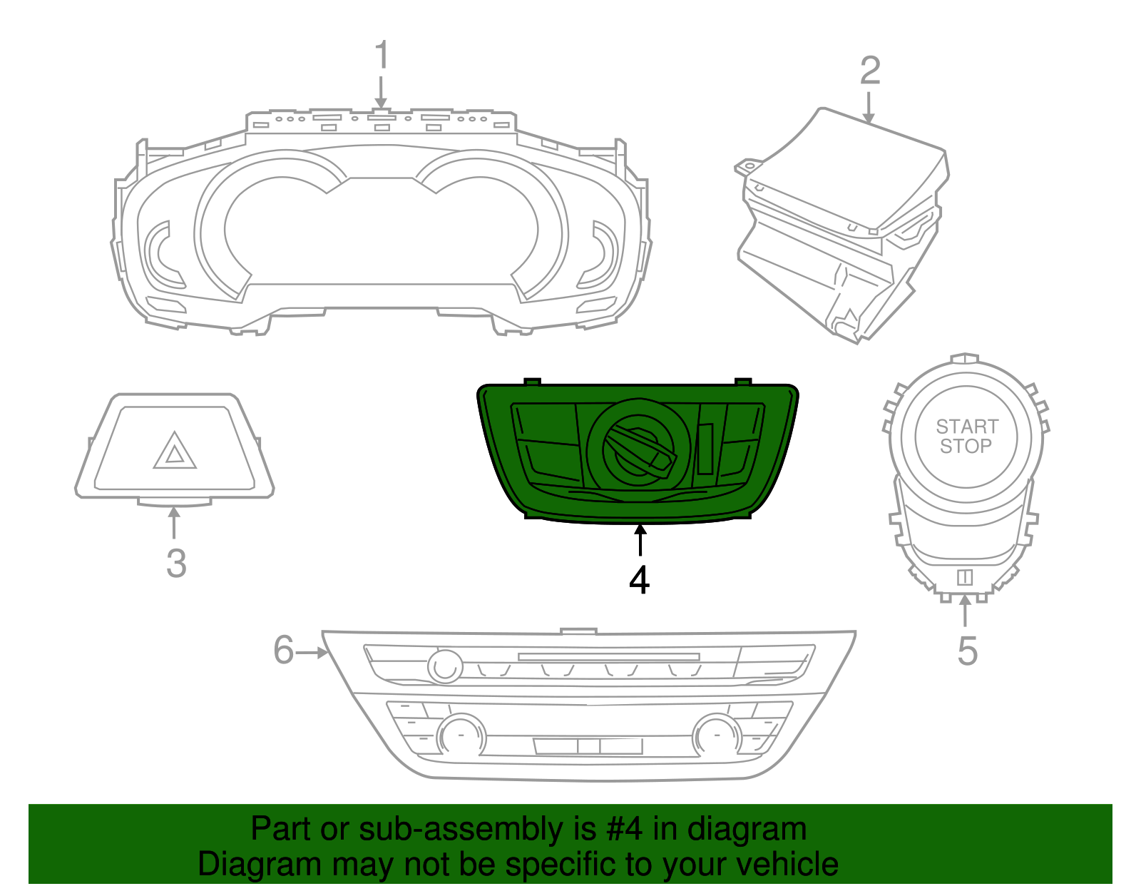 61319472971 - 2017-2022 BMW Headlamp Switch (61-31-9-472-971) | BMW of ...